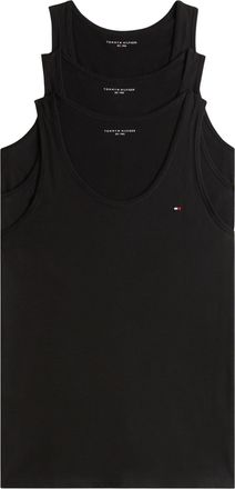 Tommy Hilfiger Herren 3er Pack Tank Tops Rundhalsausschnitt, Schwarz (Black/Black/Black), XS