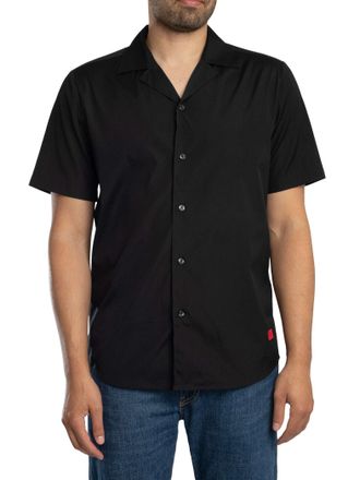 HUGO BOSS Ellino Kurzarmhemd, Schwarz