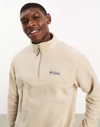 Columbia Steens Mountain - Fleece-Sweatshirt in Steinbeige mit kurzem Rei&szlig;verschluss-Neutral