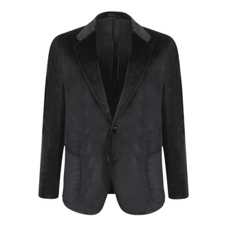 Lardini Klassische Schwarze Cordjacke - - Jackets - Herren - Schwarzk - M