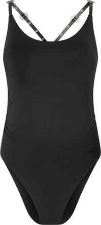 Pinko Pinko, Femme, Maillots de bain, Noir, Taille: 40 FR Bodysuit &agrave; Bretelles Crois&eacute;es