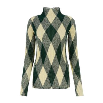 Burberry Argyle High-Neck Sweater - - Knitwear - Damen - Mehrfarbig - XS