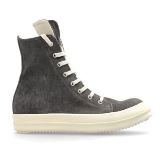 Rick Owens Femme, Chaussures, Gris, Taille: 39 1/2 EU Baskets Montantes Vegan Sneaks