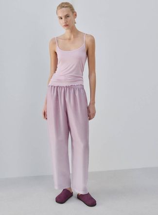 Mango T-shirt micromodal bretelles lilas - Femme - S - MANGO