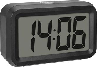 TFA Dostmann 60.2038.01 R&eacute;veil num&eacute;rique &agrave; Bascule Entre LED LCD Hybride &agrave; Piles avec Alarme et Fonction Snooze, avec 2 Niveaux de luminosit&eacute;, Fonction variateur (