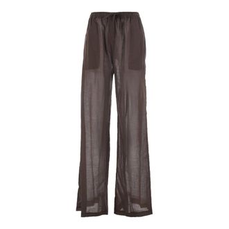Federica Tosi Femme, Pantalons, Brun, Taille: 38 FR Wide Pantalons