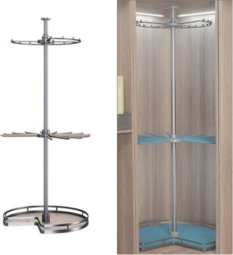 Generic Robuster Kleiderst&auml;nder Aus Metall for Aufh&auml;ngen, Freistehender, Um 360&deg; Drehbarer Kleiderst&auml;nder, Eckgarderobenzubeh&ouml;r, H&ouml;henverstellbar, 66 Pfund Tr