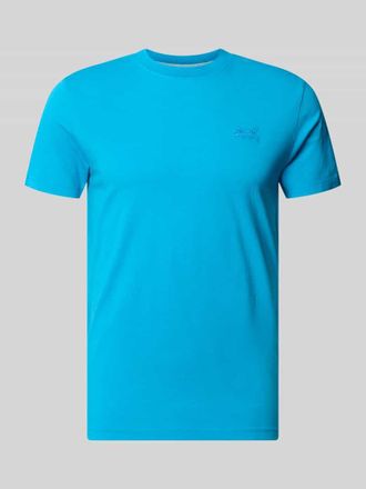 Superdry T-Shirt mit Rundhalsausschnitt und Label-Stitching