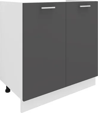 ebuy24 Mobilier de cuisine submerg&eacute; Esilo h. 82 x l. 80 x p. 46 cm Blanc / Anthrazit