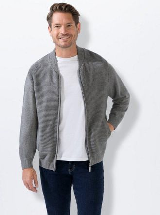 Witt Strickjacke Strickjacke Langarm Ripp, Strukturstrick
