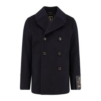 Sealup Homme, Manteaux, Bleu, Taille: L Wool Blend Coat