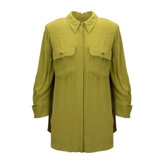 Elisabetta Franchi Femme, Blouses et Chemises, Vert, Taille: 44 FR Chemise Body