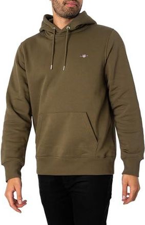 GANT REG Shield Hoodie Sweatshirt à Capuche, Juniper Green, XL Homme