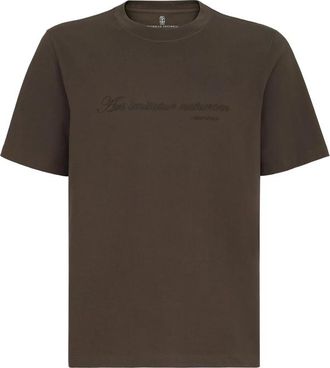 Brunello Cucinelli T-shirt With Embroidery And Print