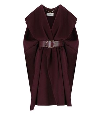Elisabetta Franchi P&Egrave;LERINE AVEC CEINTURE MERLOT ELISABETTA FRANCHI