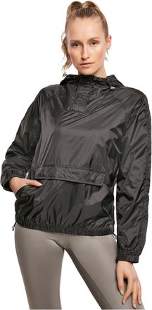Urban Classics Ladies Transparent Light Pull Over Jacket, Black, 4XL