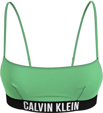 Calvin Klein Damen Bikinitop Bralette Gepolstert, Grün (Ultra Green), L