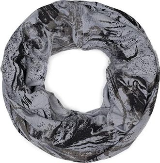 styleBREAKER Écharpe loop avec motif, style vintage et effet usé, écharpe, foulard, unisexe 01016150, couleur:Gris clair