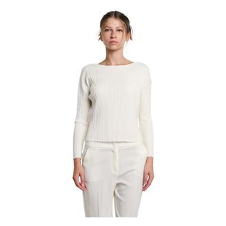Pennyblack Femme, Pulls, Blanc, Taille: 42 FR Pull en tricot c&ocirc;tel&eacute;