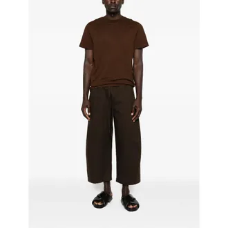 Entire studios Cotton Crew Neck T-Shirt - Brown