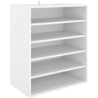 vidaXL Vidaxl - Armoire &agrave; chaussures Blanc 60x35x70 cm Bois ding&eacute;nierie