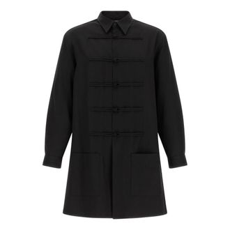 Yohji Yamamoto China Button Bluse - - Shirts - Herren - Schwarzk - L