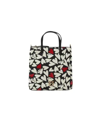 Pinko Womens Shopper Bag Black-Red-White Polyester - Shopper-Bags Black/red/white