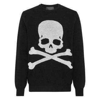 Philipp Plein Pullover Rundhals - - Knitwear - Herren - Schwarzk - S