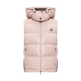 Moncler Niverolle Kurze Daunenweste - - Jackets - Damen - Rosa - M