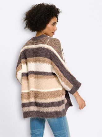 Heine Strickjacke Strickjacke 3/4-Arm Ajour, Struktur