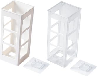 OSALADI 2 St&uuml;ck Selbstklebende Wandhalterung f&uuml;r F&ouml;hn und Lockenstab Bohrfreie Haarstyling Organizer aus Kunststoff Kompakter Wandorganizer f&uuml;r Badezimmer und