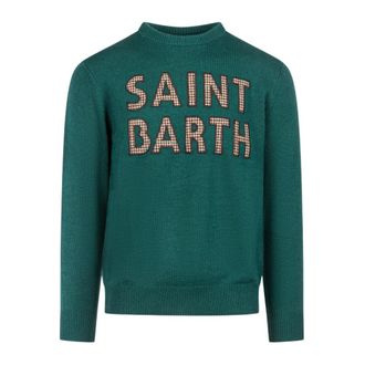 MC2 Saint Barth Woll-Rundhalspullover Heron - - Knitwear - Herren - Gr&uuml;n - XL