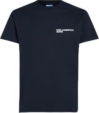 Karl Lagerfeld Karl Lagerfeld Jeans, Homme, T-Shirt Slim &Agrave; Manches Courtes avec Logo Essentiel, Coupe Slim, Noir, XXL