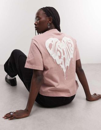 AllSaints Trip Lisa t-shirt &agrave; manches courtes &agrave; logo graphique rose