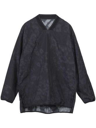 Yohji Yamamoto Oberteil mit Leoparden-Print - Schwarz