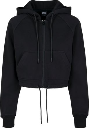 Urban Classics Damen Kapuzen-Sweatjacke Ladies Oversized Short Raglan Zip Hoody Strickjacke, Schwarz (Black 00007), Large (Herstellergr&ouml;&szlig;e: L)