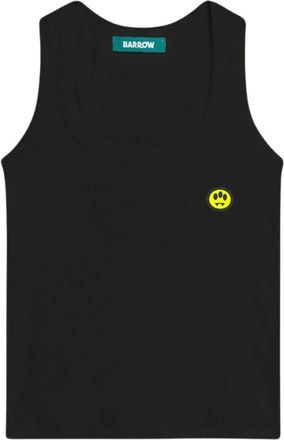 Barrow Barrow, Femme, Tops, Noir, Taille: 38 FR Rib Tank Top