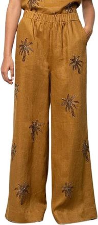 Kaos Kaos, Femme, Pantalons, Brun, Taille: 40 FR Pantalon Palazzo