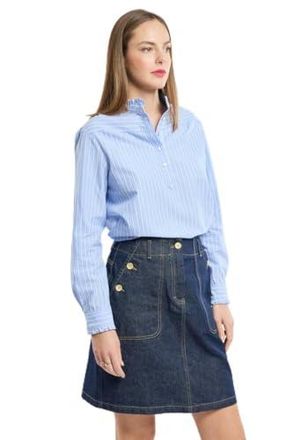 Armor Lux Blouse, Rayures Bleu Clair/Orchid, 3XL Femme