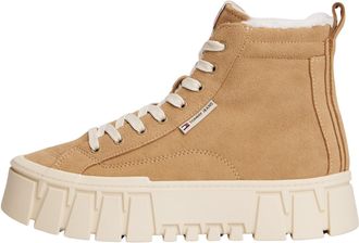 Tommy Jeans Damen Tjw Vulc Flatform Suede Wl En0en02894 High Top, Khaki Bronze Twist, 39 EU