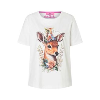 Lieblingsst&uuml;ck Bedrucktes Kurzarm-T-Shirt - - Tops - Damen - Wei&szlig; - S
