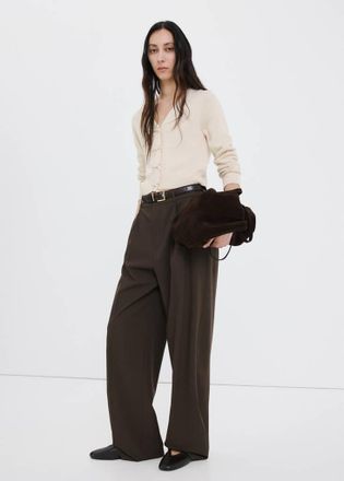 Mango Cardigan maille nauds &eacute;cru - Femme - XS - MANGO