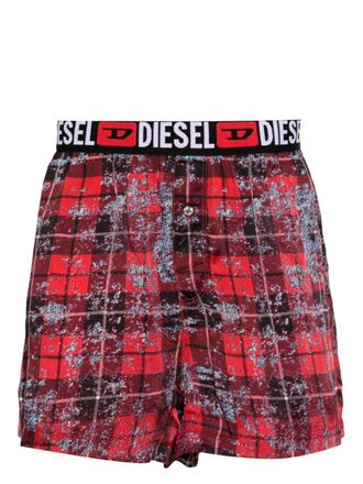 Diesel Boxershorts mit Logo-Print - Rot