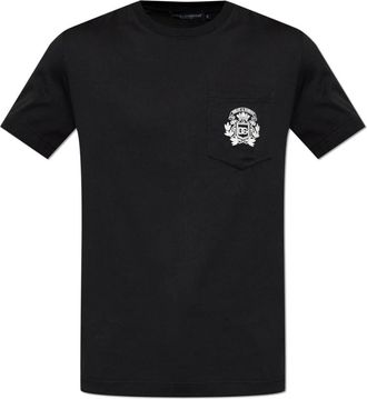Dolce & Gabbana Homme, Tops, Noir, Taille: XL Pure Classic T-shirt