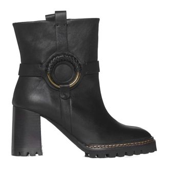 See By Chlo&eacute; Femme, Chaussures, Noir, Taille: 36 EU Bottes en Cuir Hana avec D&eacute;tails M&eacute;talliques