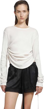 Ann Demeulemeester Dot Wrinkled Long Sleve Top