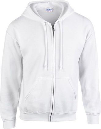 Gildan Heavy Blend&acirc; Full Zip Hooded Sweatshirt Sweatshirt White, L Unisex Erwachsene, wei&szlig;, L