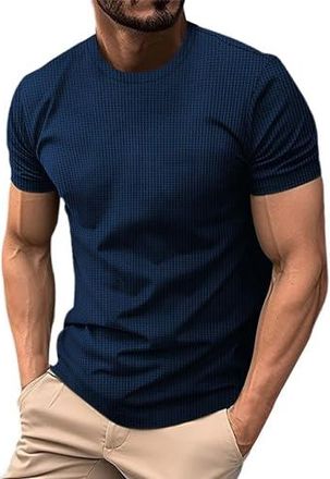 Generic T-shirt pour homme en maille de soie glacée - T-shirt rafraîchissant à manches courtes respirant - T-shirt de sport amusant dété cool à manches courte