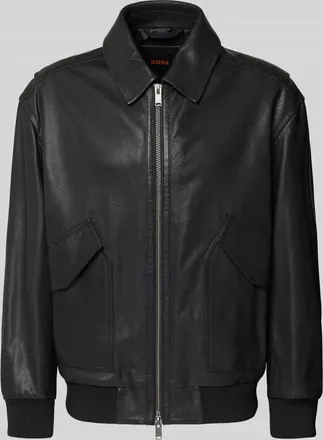 Boss Orange by Hugo Boss Regular Fit Lederjacke aus echtem Ziegenleder Modell JOSUAL