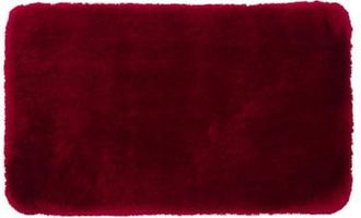 Gözze Deluxe Badteppich mit extra hohem Flor, 100% Polyester (Mikrofaser), Mit Antirutschbeschichtung, 70 x 120 cm - Bordeaux